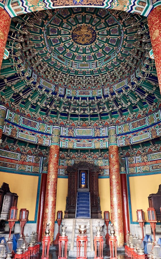 Building Interior Of Colorful China Temple Stock Photo - Image of ...