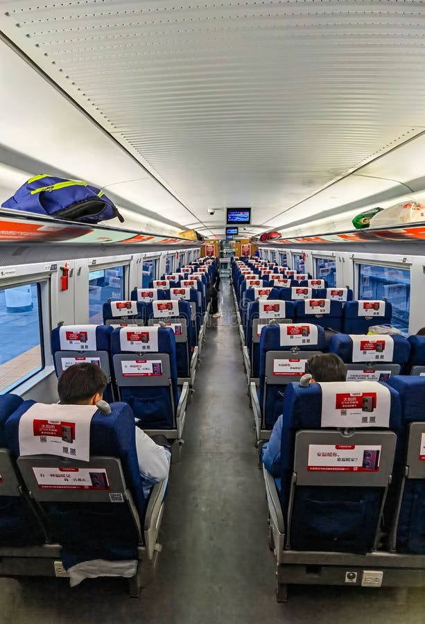Interior of a Chinese High-speed Train Editorial Photo - Image of ...
