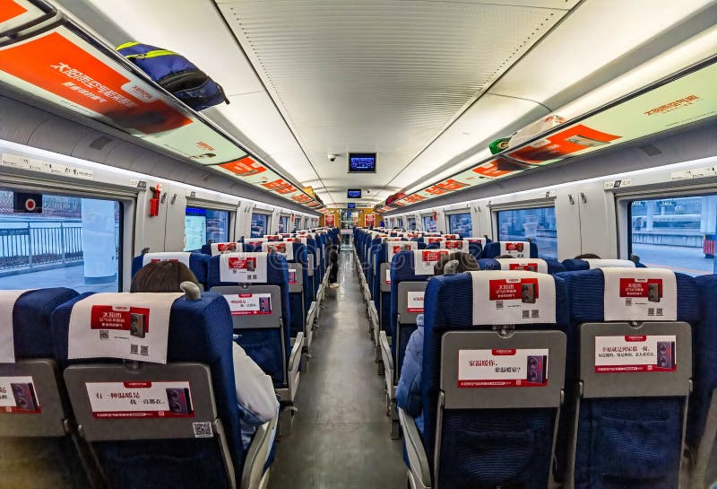 Interior of a Chinese High-speed Train Editorial Photography - Image of ...