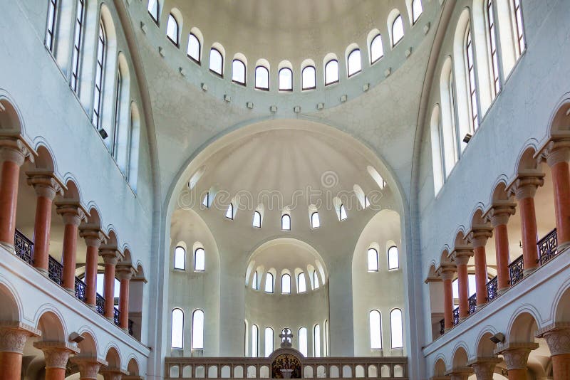 Interior of the Church with Columns Stock Image - Image of inside ...