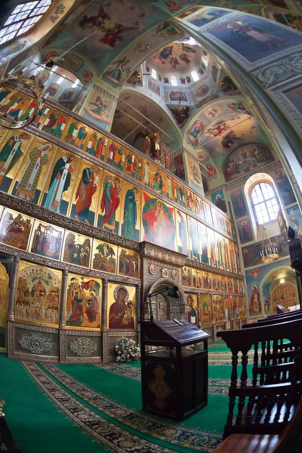 Interior of Church in Valday Monastery, Russia Stock Image - Image of ...