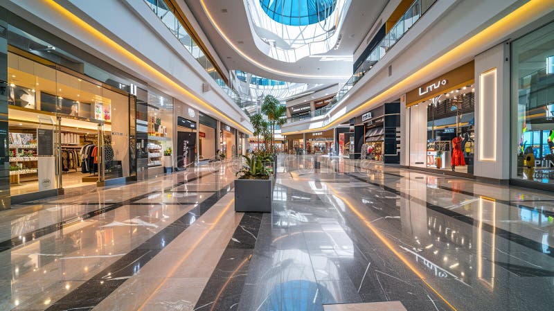 Interior City is a Shopping Center, Generative AI Stock Illustration ...