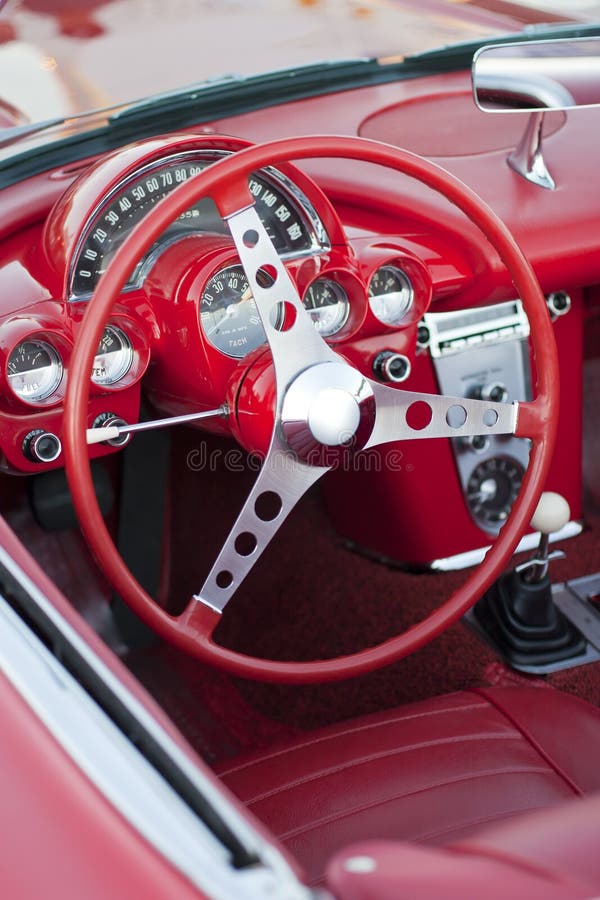 Interior clássico do carro foto de stock. Imagem de nostalgia - 20715946