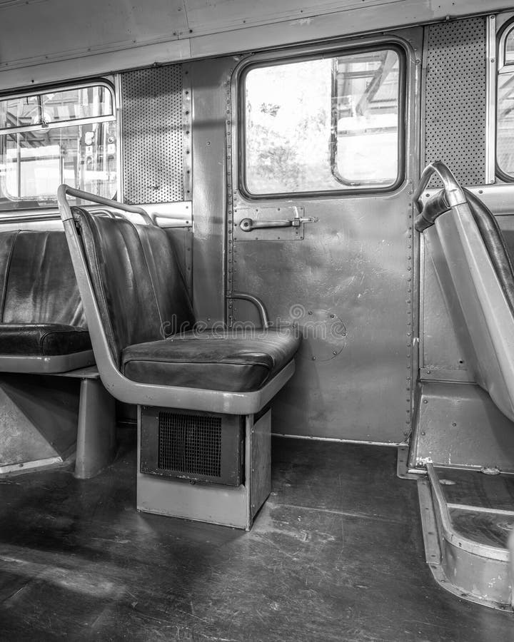 Interior of a Classic American Bus Stock Photo - Image of interior ...
