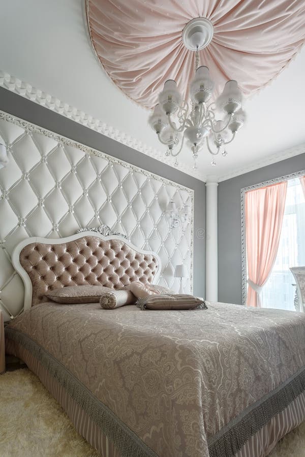Interior of a Classic Style Bedroom in Luxury House Stock Photo - Image ...