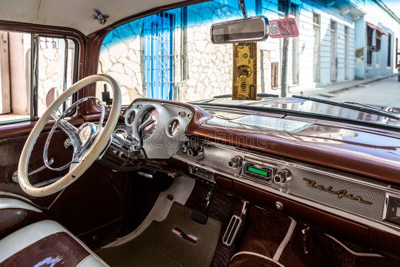 Interior of Classic Vintage Car Editorial Photography - Image of ...
