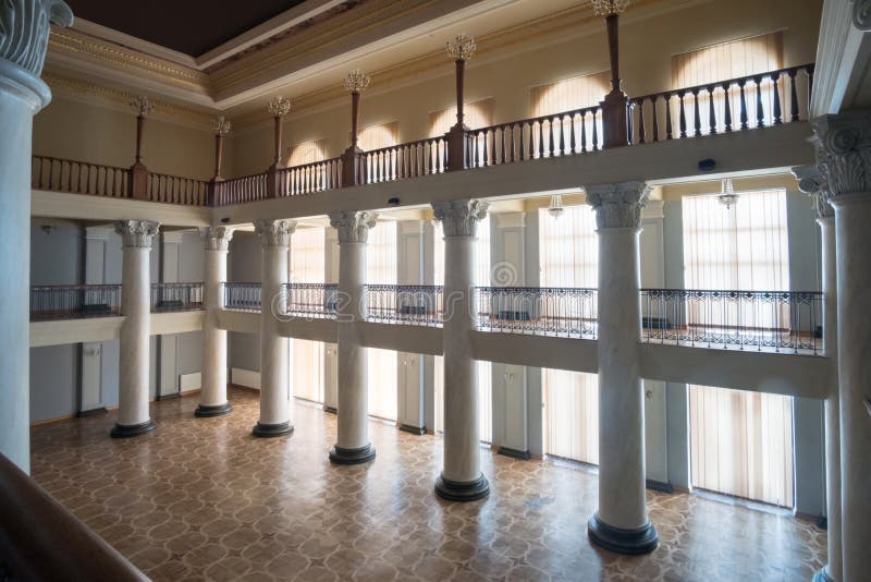 Interior of a Classical Building Stock Image - Image of column ...