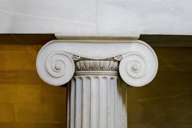 Interior Classical Pillar Closeup Stock Image - Image of ionic, detail ...