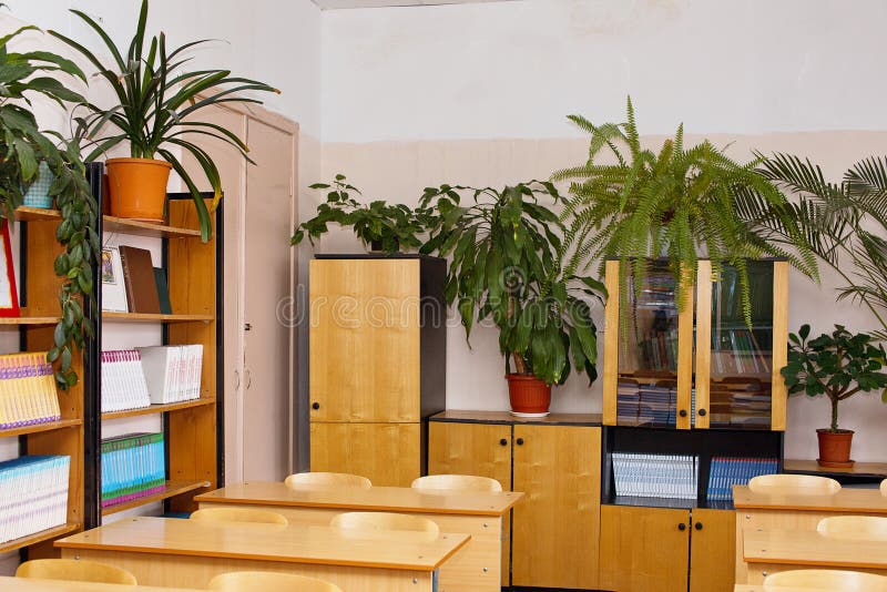 Interior of classroom stock image. Image of blue, horizontal - 37958605