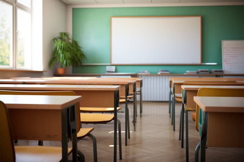 Interior of Classroom Empty, Education Concept Stock Illustration ...