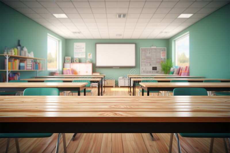 Interior of Classroom Empty, Education Concept Stock Illustration ...