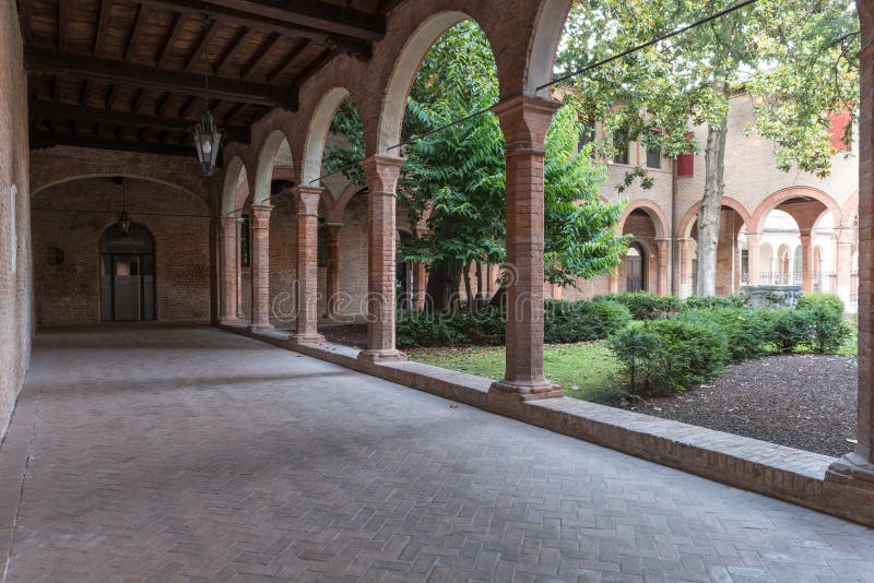 Interior Cloister of a Little Curch Stock Image - Image of monastery ...