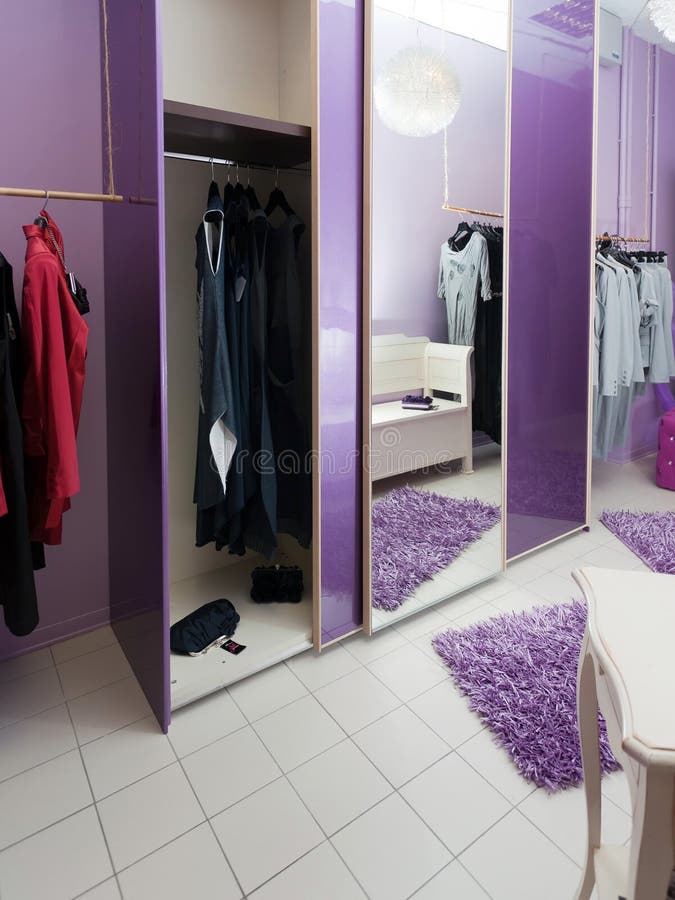 Interior of clothing shop stock photo. Image of room - 18910982