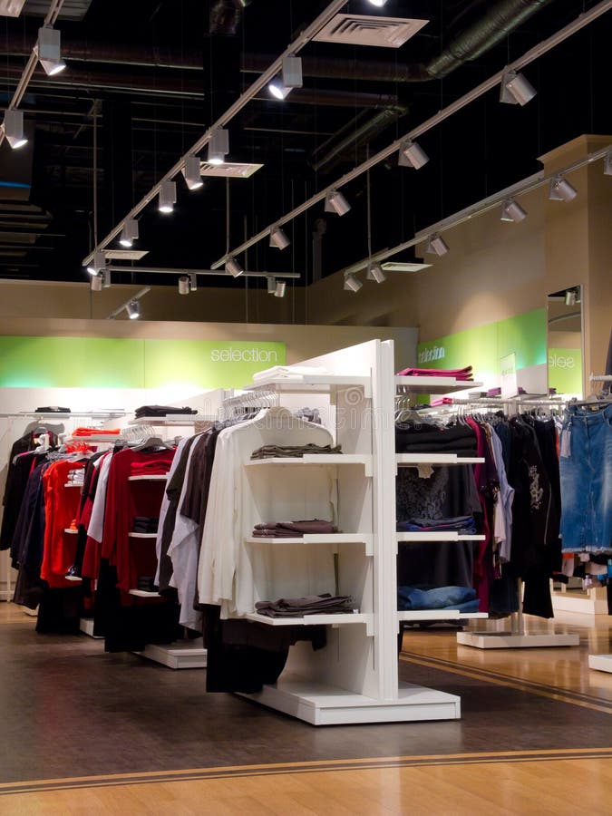 Interior of clothing store stock image. Image of merchant - 22333327