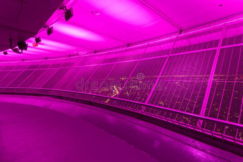 Interior of the CN Tower at Night, Toronto Editorial Photography ...