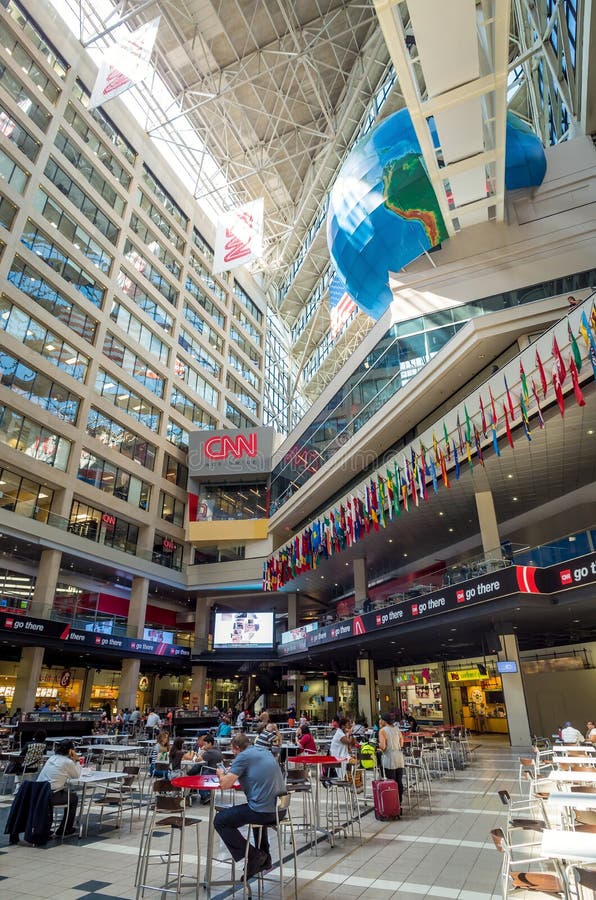 Interior of CNN Center in Atlanta Editorial Stock Image - Image of ...