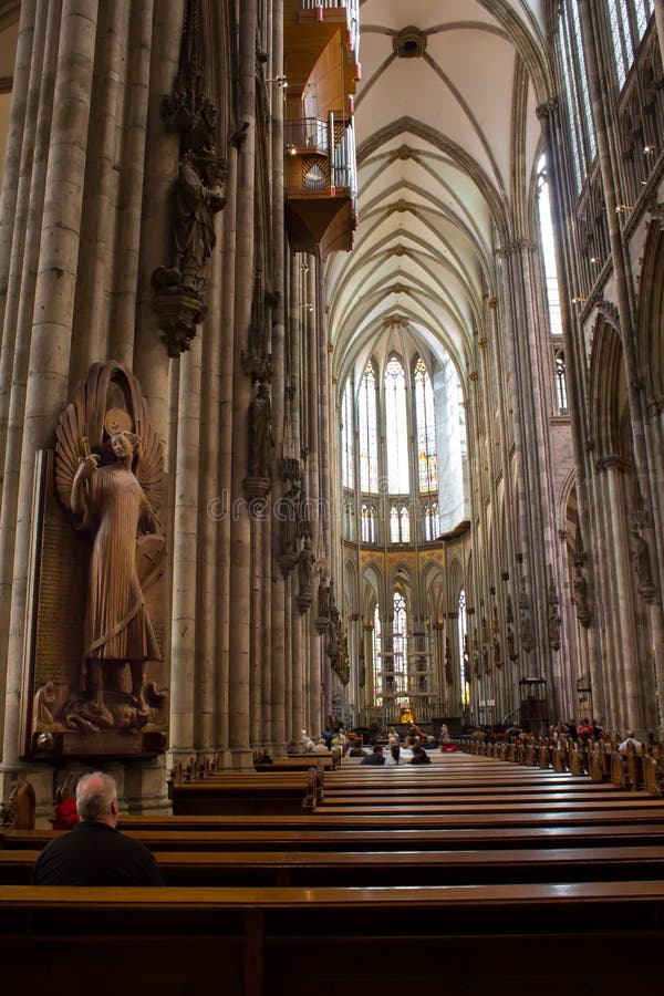 The Interior of Cologne Cathedral Editorial Image - Image of history ...