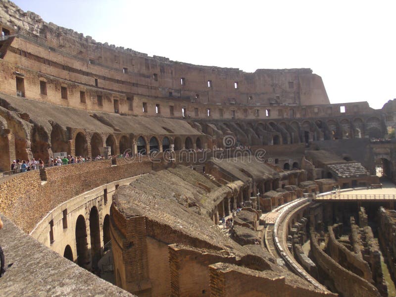 Interior of the Colosseum stock image. Image of architecture - 85788341