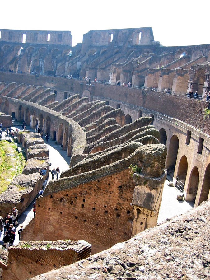 Interior of the Colosseum, Roman Ruins, Rome, Italy Stock Image - Image ...