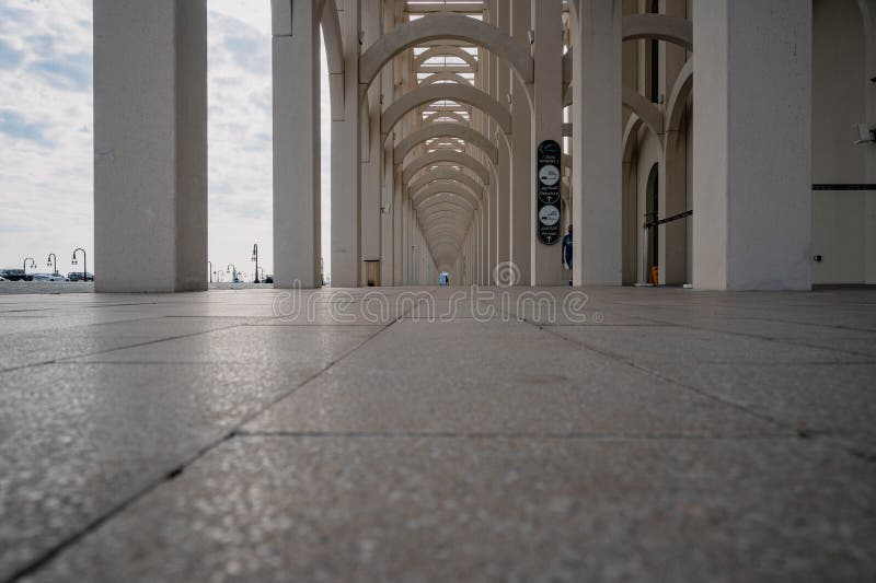 Interior Columns at the Cruise Terminal - Doha Port Editorial Stock ...