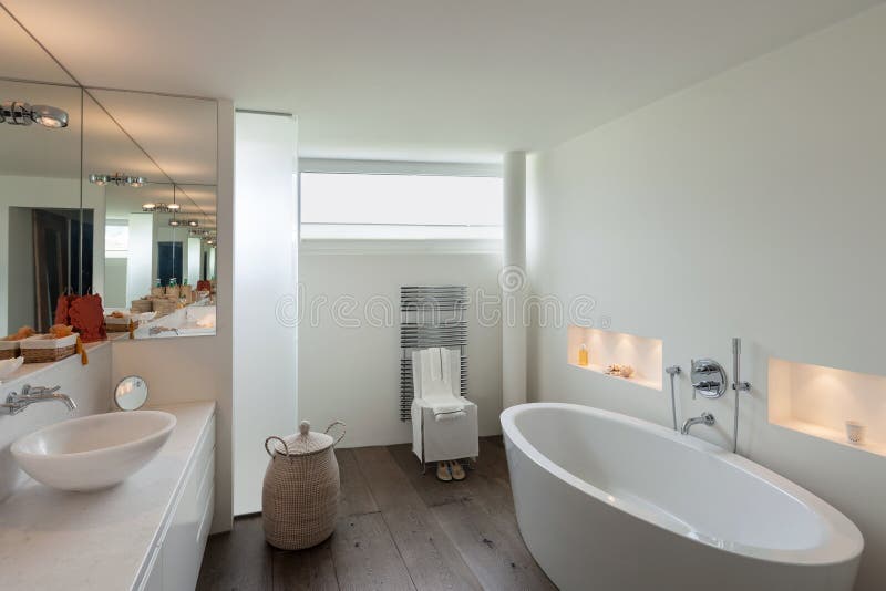 Interior, Comfortable Bathroom Stock Image - Image of wall, indoor ...