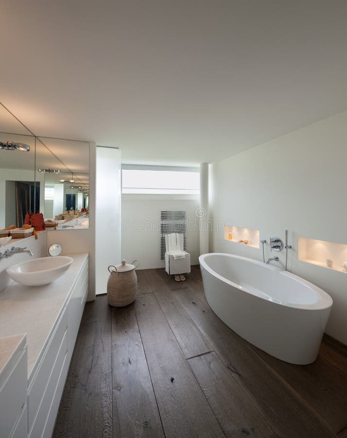 Interior, Comfortable Bathroom Stock Photo - Image of decor, inside ...