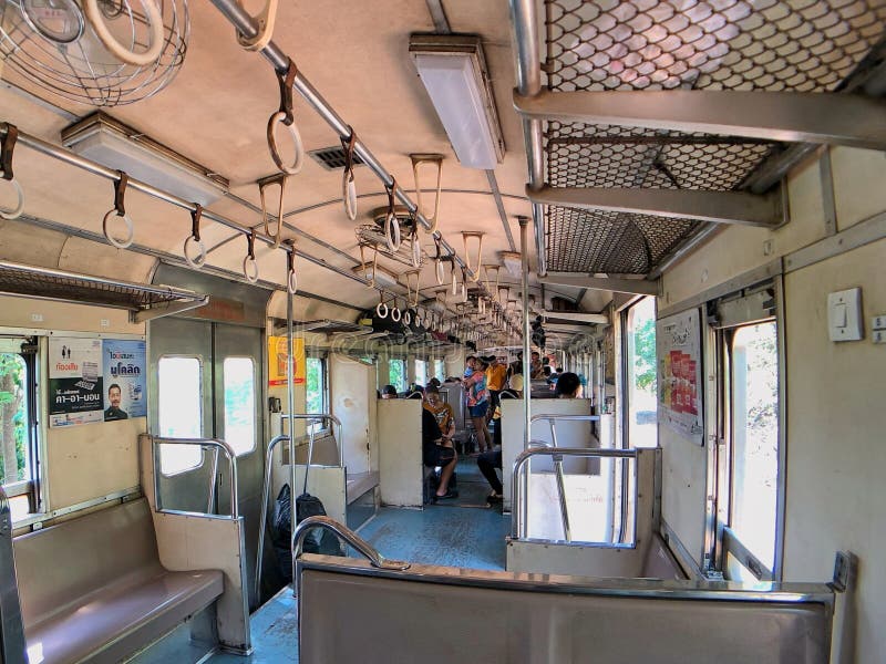 Interior of a Commuter Train in Thailand Editorial Image - Image of ...