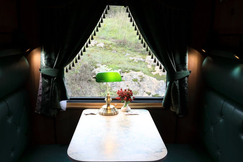 Interior Compartment of Vintage Train Carriage Stock Photo - Image of ...