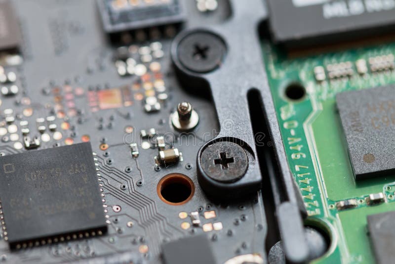 The Interior of a Computer Being Fixed. Stock Image - Image of lenses ...