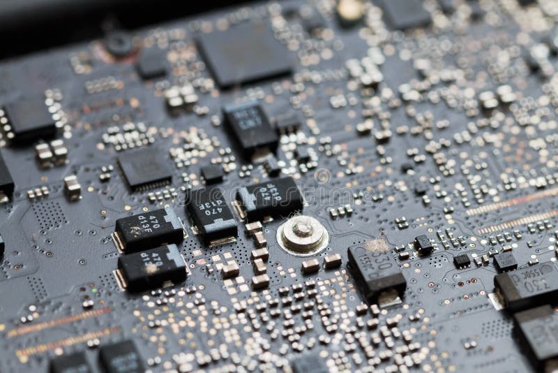 The Interior of a Computer Being Fixed. Stock Image - Image of macro ...