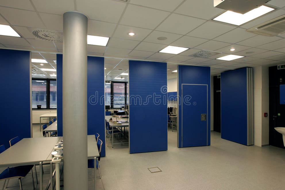 The Interior of the Computer Room Stock Photo - Image of lesson, column ...