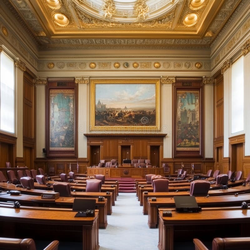 Interior of the Conference Room in Classical Style. 3d Render Stock ...