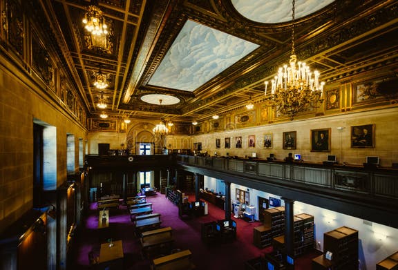 The Interior of the Connecticut State Library, in Hartford, Conn Stock ...