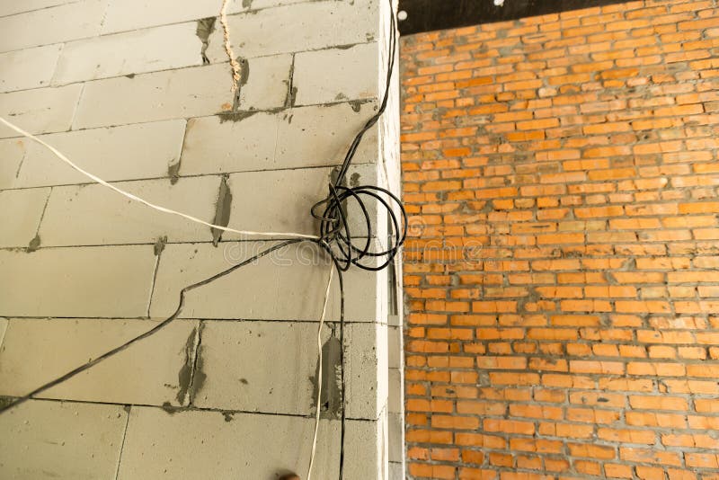 Interior Construction Building Site and Electrical Installation Stock ...