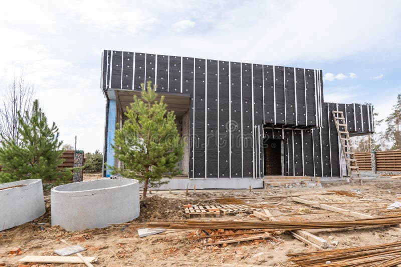 Interior Construction of Housing Project Patched without Painting ...
