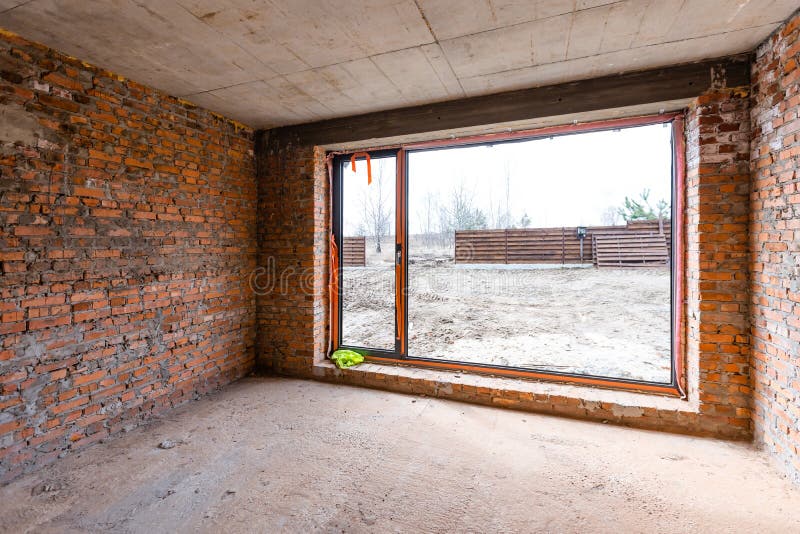 Interior Construction of Housing Project Patched without Painting ...