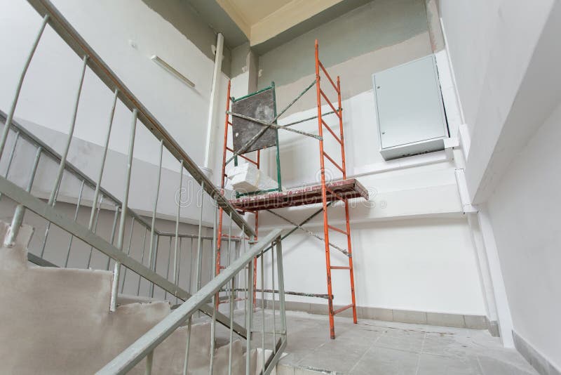 Interior Construction of Housing Project. Room is Under Renovation or ...