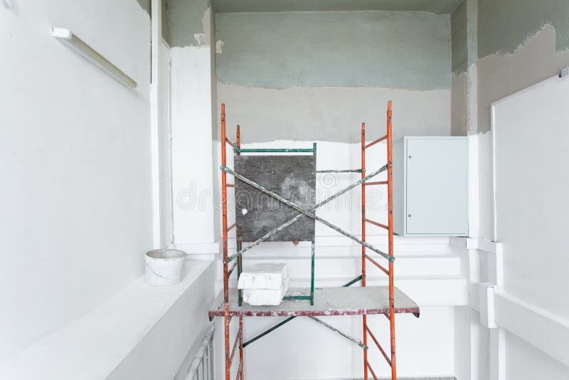 Interior Construction of Housing Project. Room is Under Renovation or ...