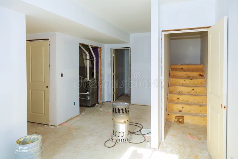 Interior Construction of a New House for the Installation Stock Photo ...