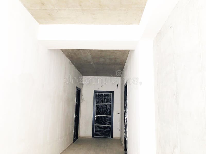 Interior in Construction and Wall Decoration at Building Site Stock ...