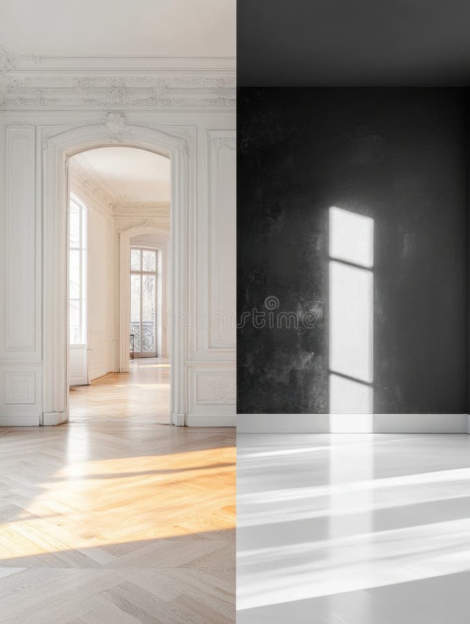 Interior Contrast Showcases Old Dark Design Opposite Bright Modern ...