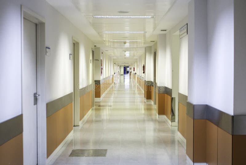 Interior corridor hospital stock photo. Image of floor - 92470824