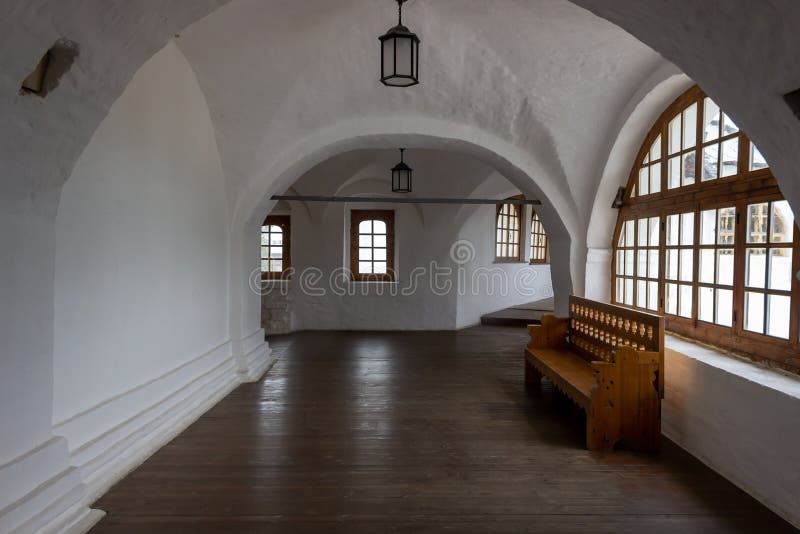 Interior Corridor of a Medieval Building Editorial Photography - Image ...