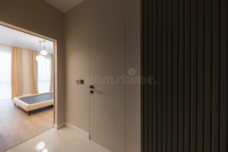 Interior of a Corridor in a Modern Apartment in a New Building Stock ...