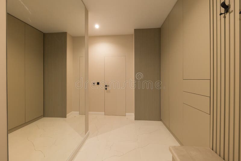 Interior of a Corridor in a Modern Apartment in a New Building Stock ...