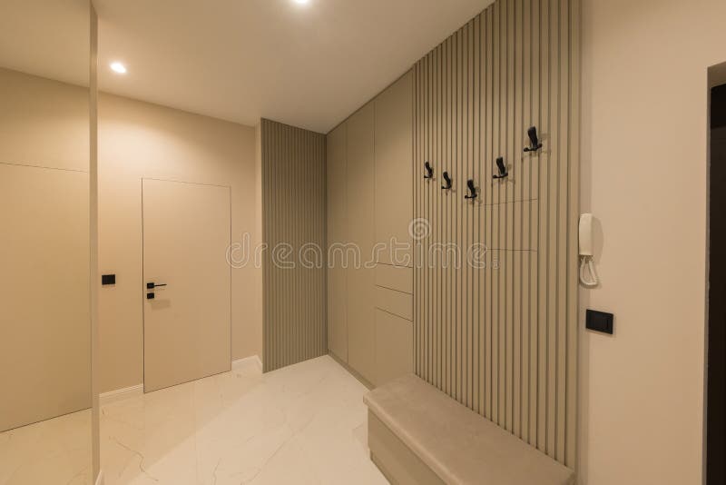 Interior of a Corridor in a Modern Apartment in a New Building Stock ...