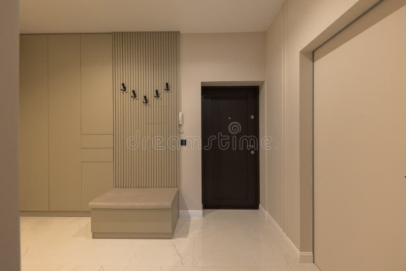 Interior of a Corridor in a Modern Apartment in a New Building Stock ...