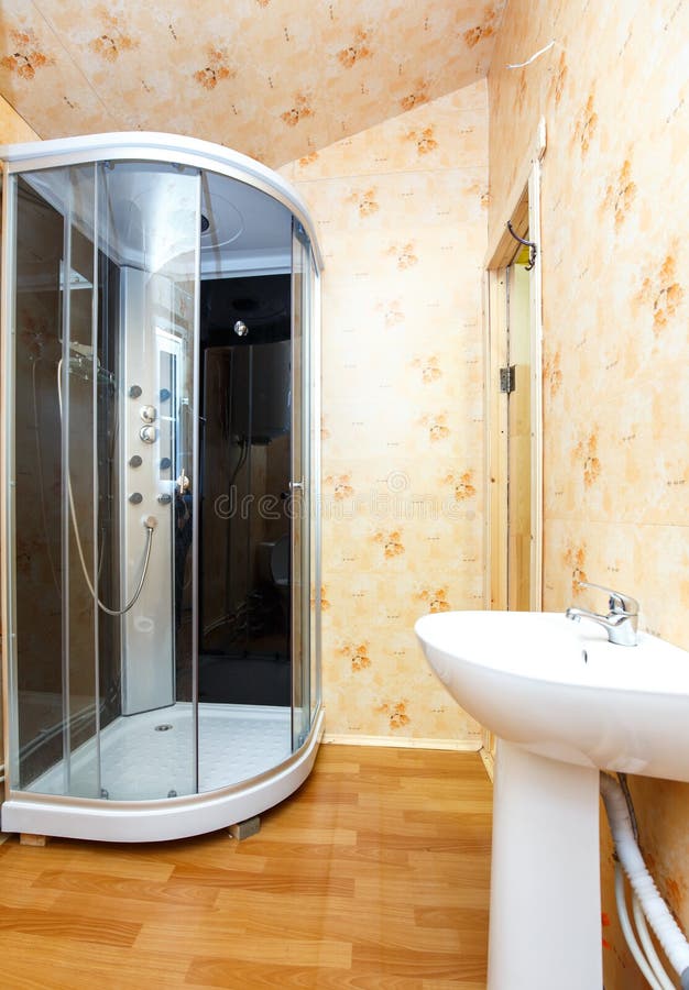Interior of Country Hotel Bathroom Stock Photo - Image of porcelain ...