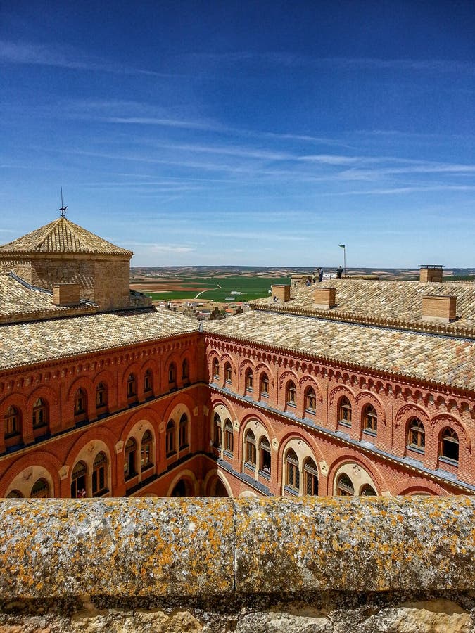Windows and Columns of the Interior Courtyard of the Belmonte Castle ...