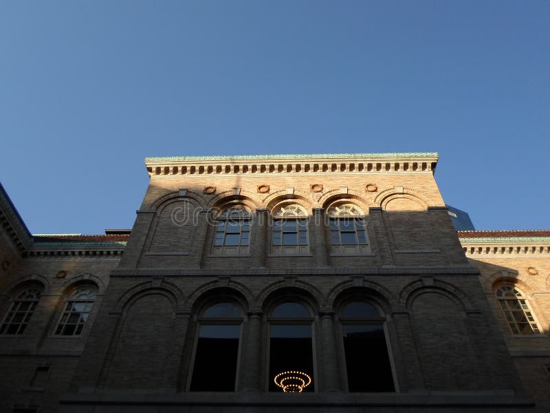 Interior Courtyard of Boston Public Library, Boston, Massachusetts, USA ...